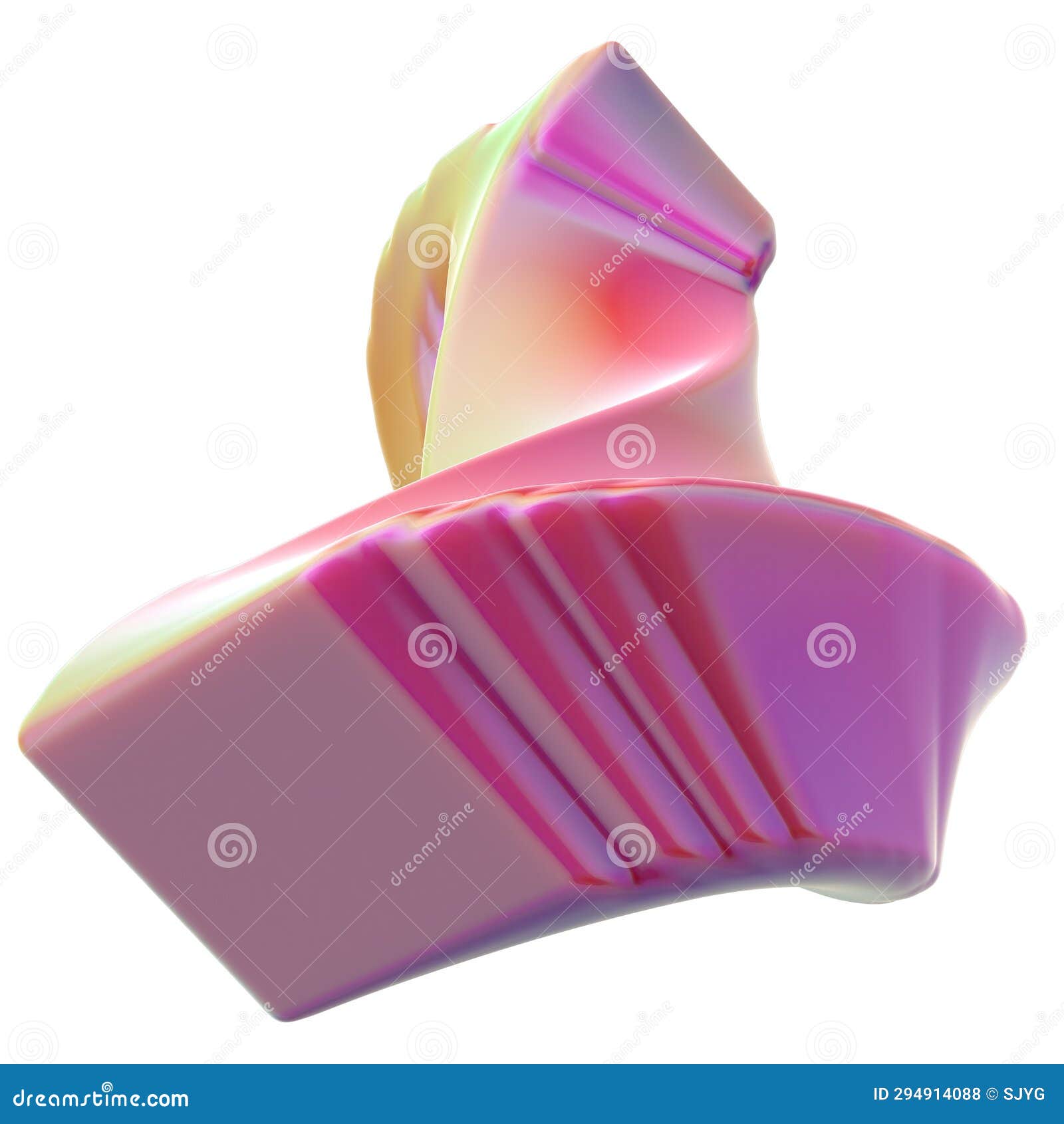 Abstract Background of Isolated Twisted T-shape Pink Elegant Modern 3D ...