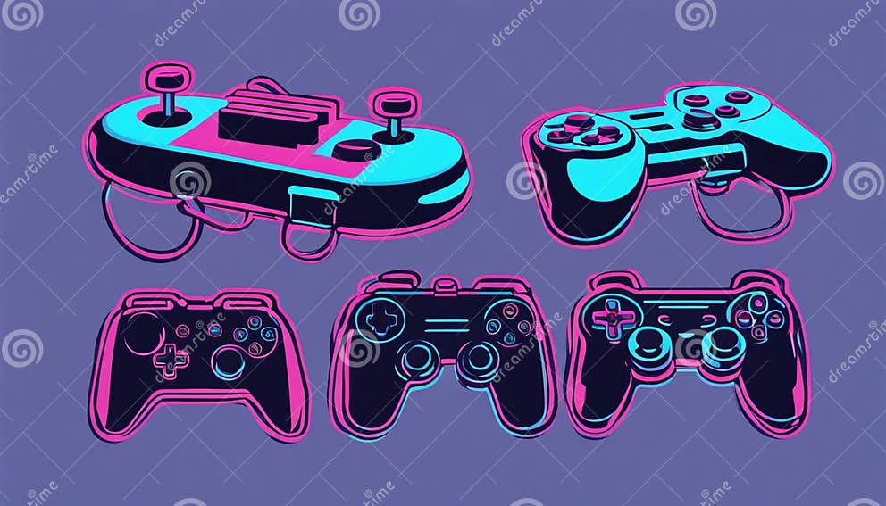 Colorful Joystick Image HD Background Stock Image - Image of gaming ...