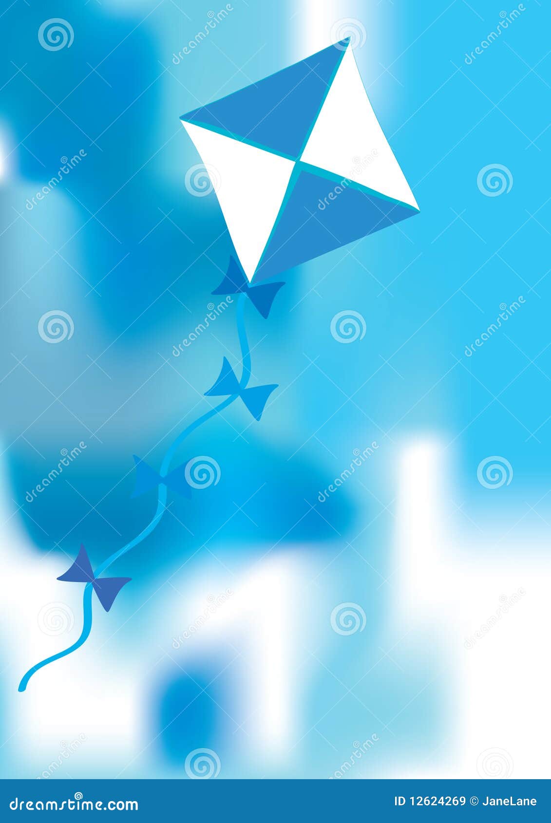 Abstract Background with Kite Stock Illustration - Illustration of kite ...