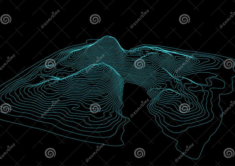 Abstract Background with Landscape Topographic Map Design Stock Vector ...