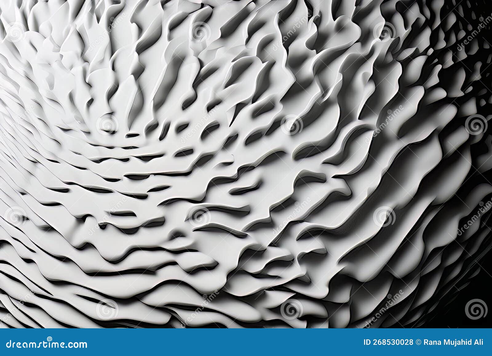 Abstract Background with Large White Fluted Sphere Render Realistic ...