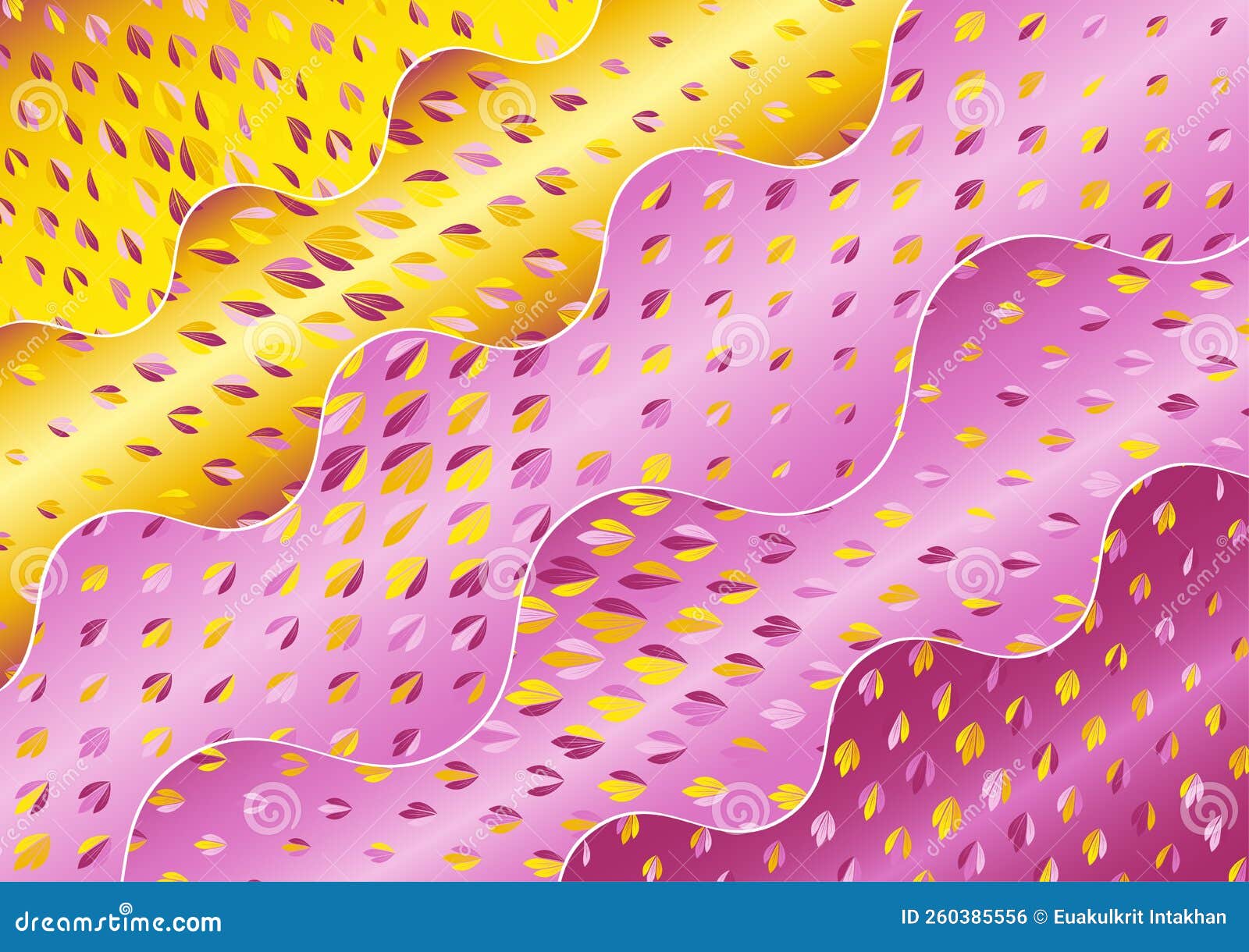 Abstract Background, Leaf Pattern on a Gradient, Vector Illustration ...