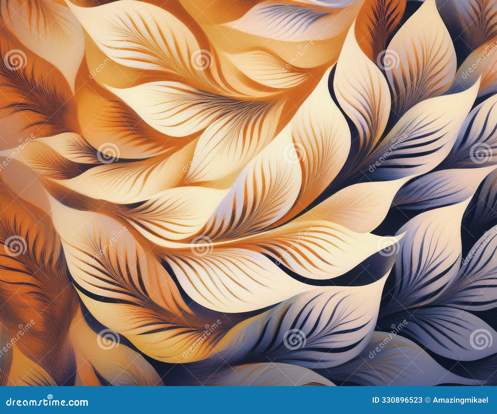 Abstract Background with Leaf Textures Layered Transparency Creating ...