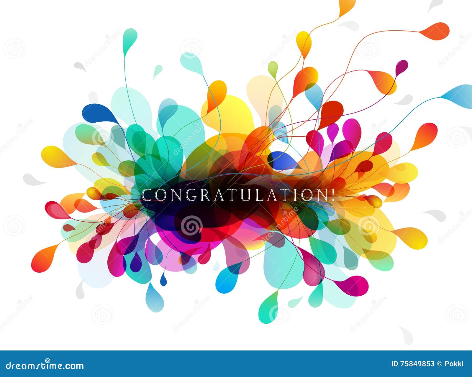 Abstract Background with Leafs and Congratulations Stock Vector ...