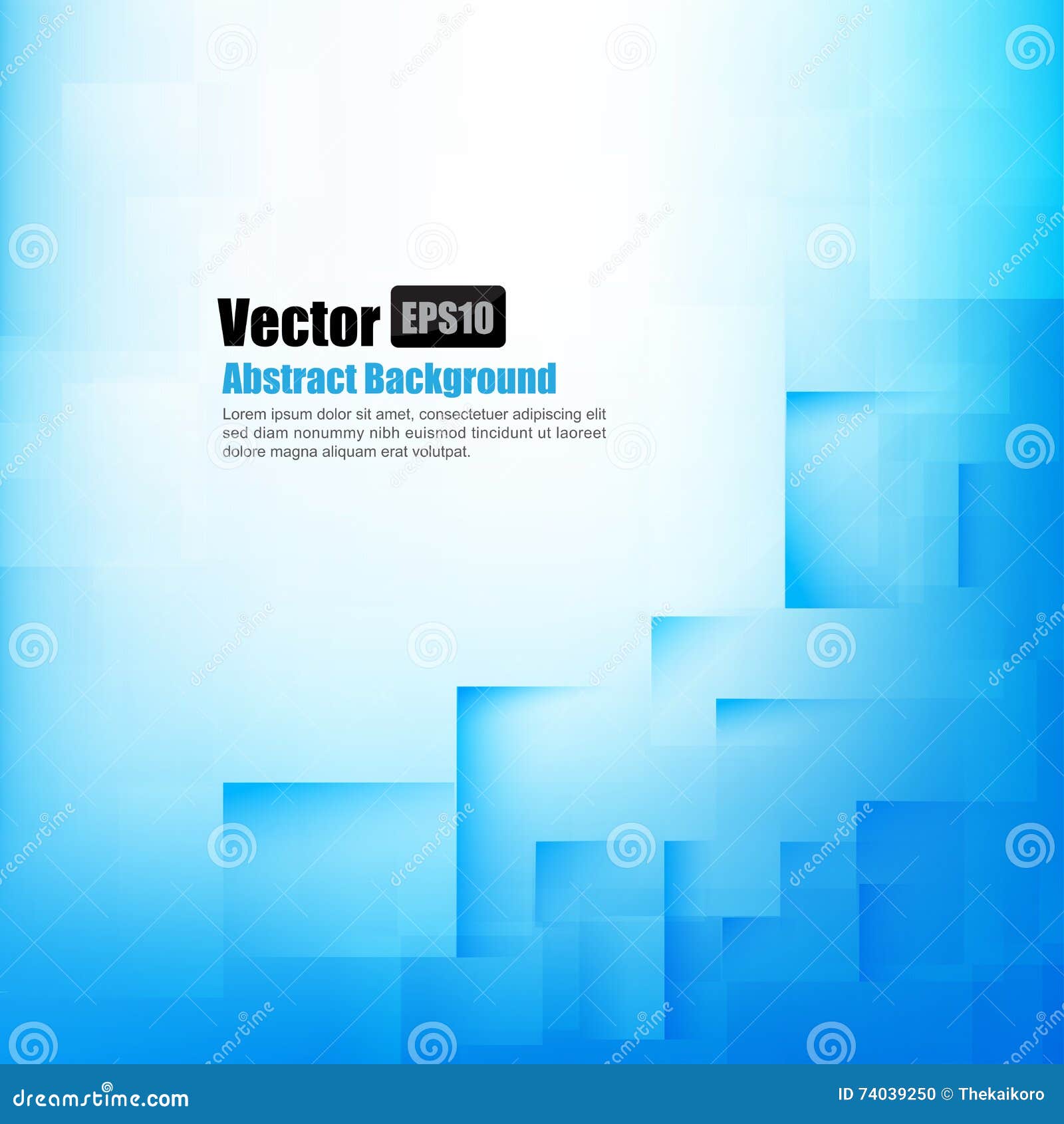 Abstract Background Light Blue with Basic Geometry Element Stock Vector ...