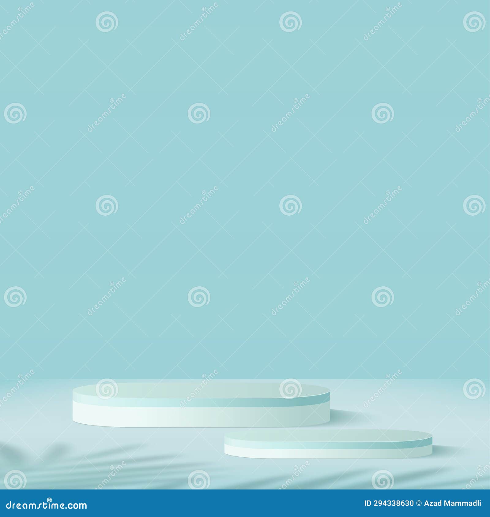 Abstract Background with Light Blue Color Geometric 3d Podiums. Vector ...