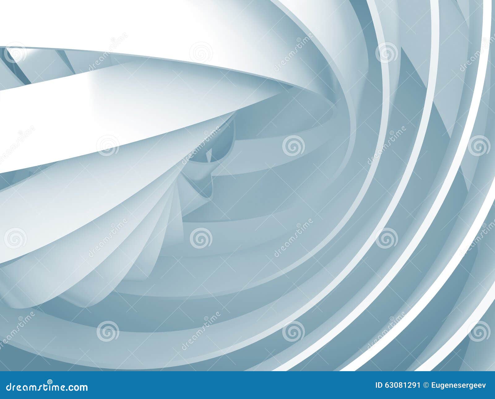 Abstract Background with Light Blue 3d Spiral Structures Stock ...