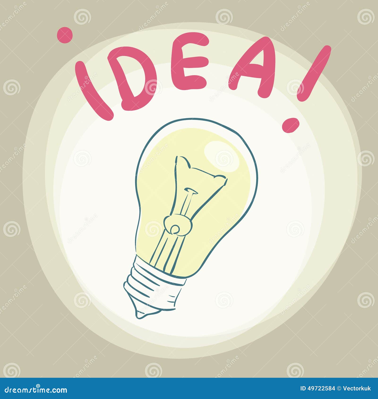 Abstract Background with Light Bulb, Thinking Stock Vector ...