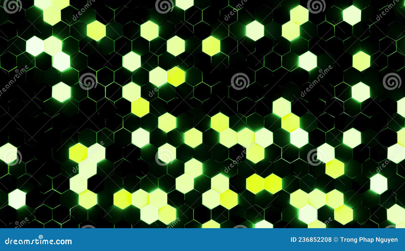 Abstract Background of Light Hexagon. 3d Rendering Stock Illustration ...
