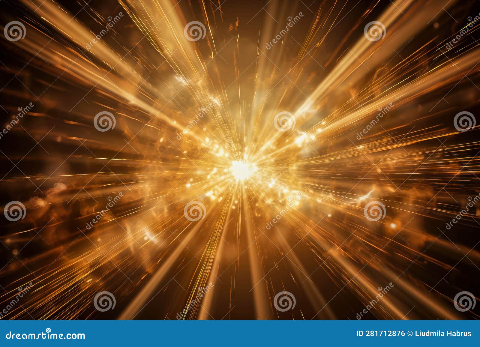 Abstract Background with Light Rays and Bokeh Effect, Computer ...
