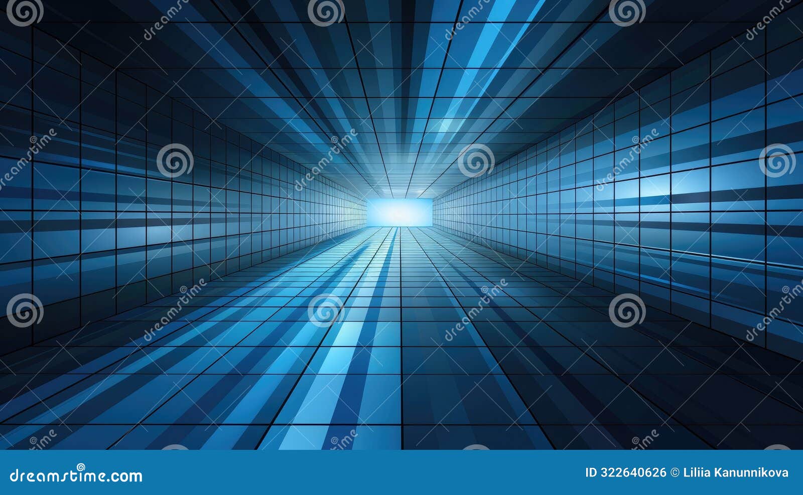 Abstract Background with Light Rays and Geometric Shapes, Creating an ...
