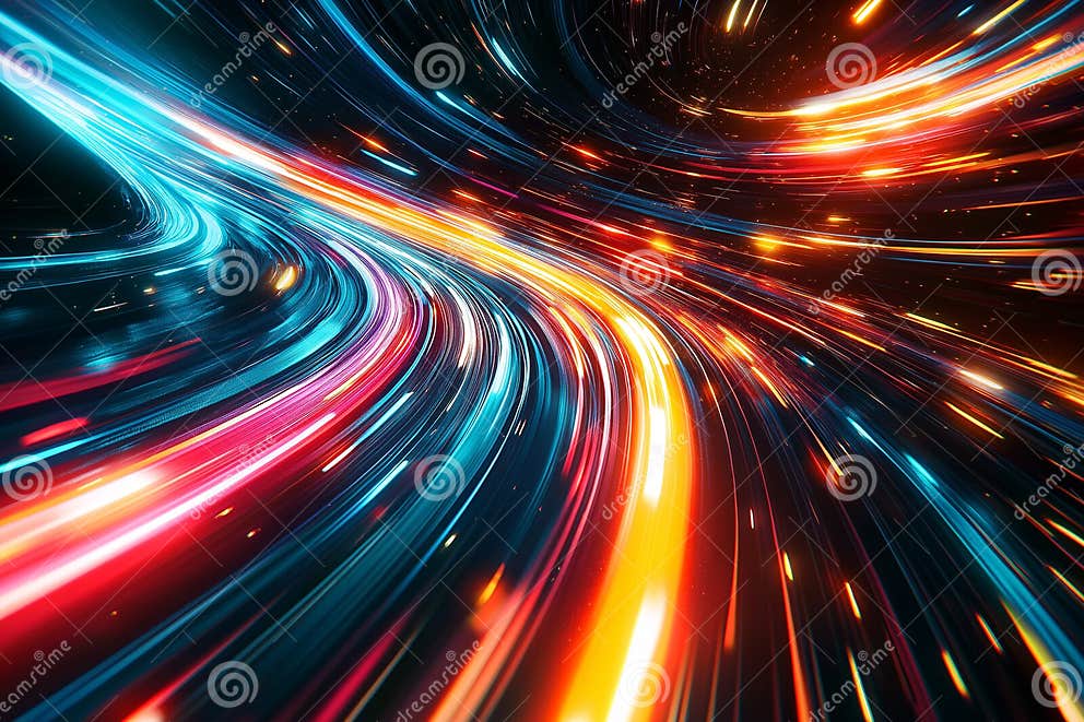 Abstract Background Light Trail Scurve Distortionper by Generative Ai ...