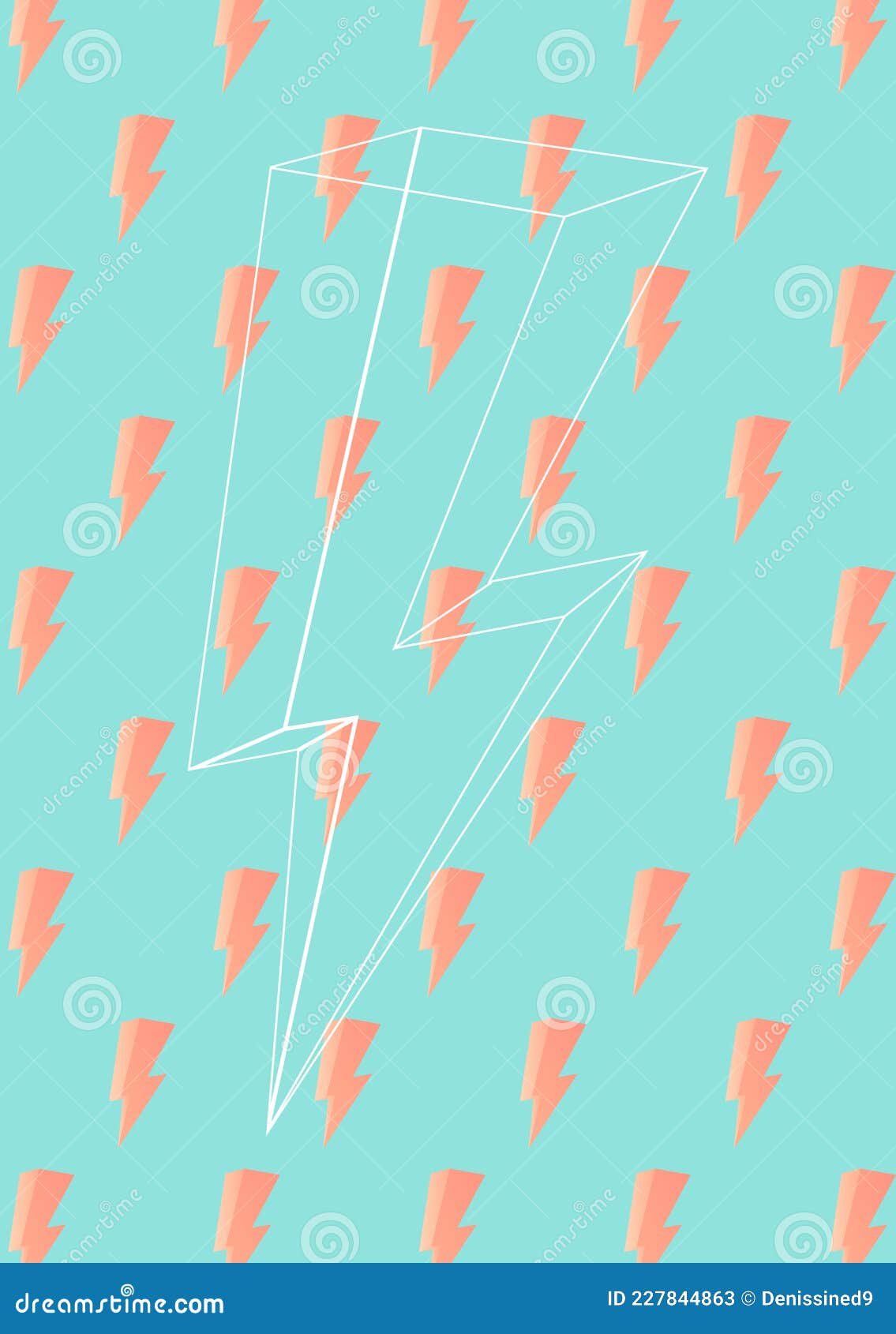 Abstract Background, Lighting Bolt, Poster Design Template. Colorful ...