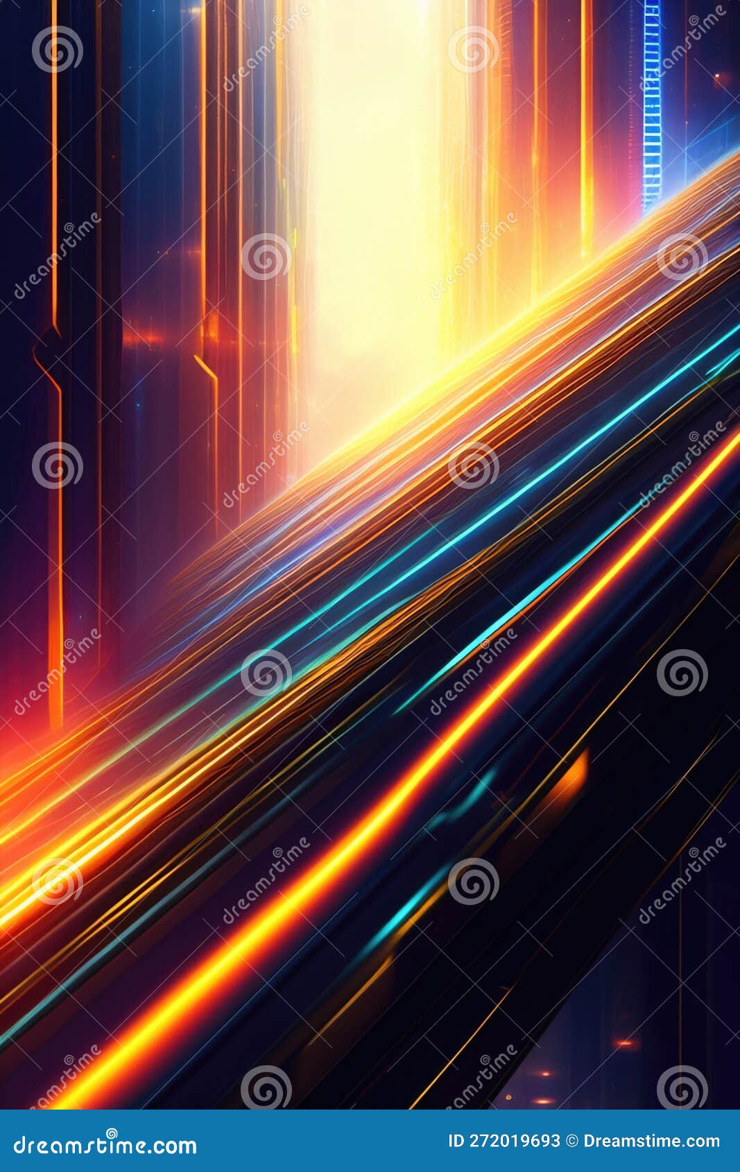 Abstract Background of Lights from Futuristic Timelines Stock ...