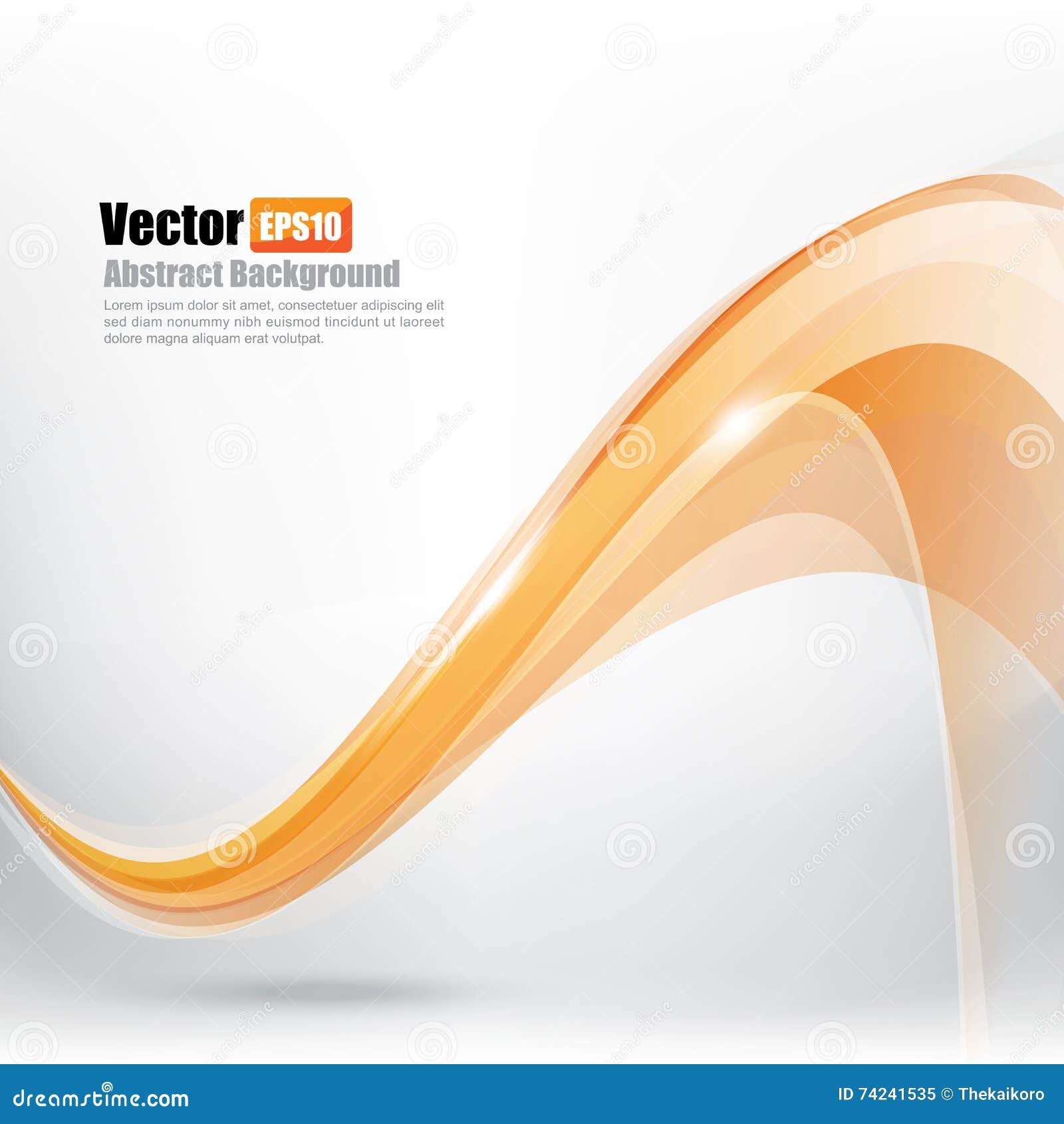 Abstract Background Ligth Orange Curve and Wave Element Vector I Stock ...