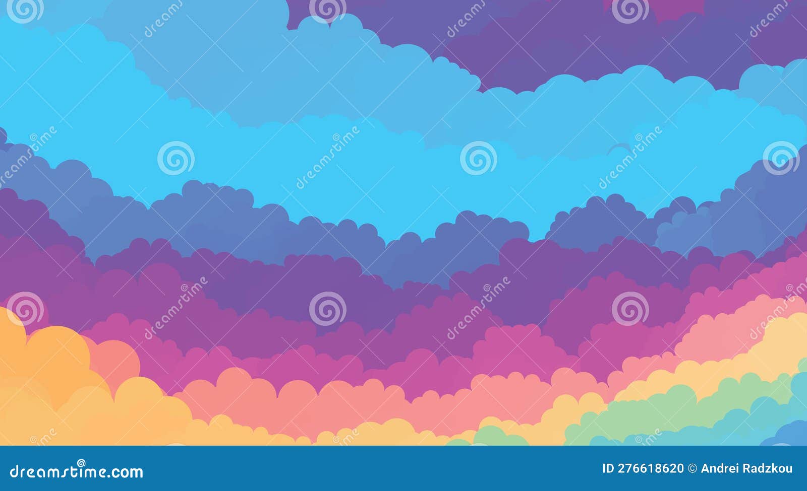 Abstract Background Like Colorful Clouds. Multicolor Vector Pattern ...