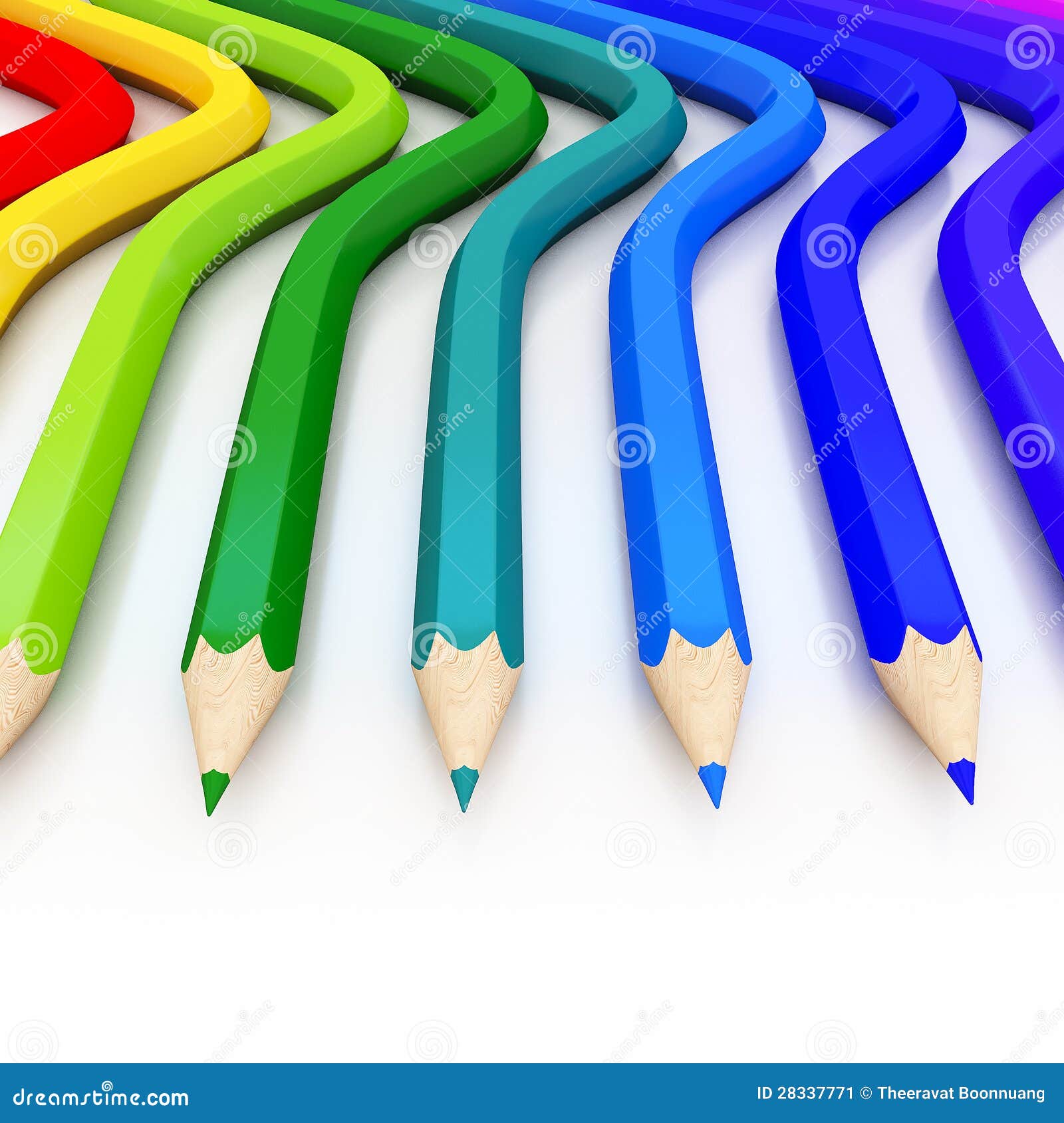 Abstract Background Line of Colour Pencil Stock Illustration ...