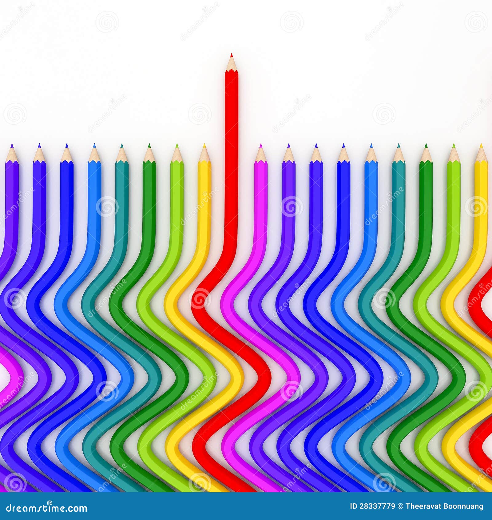 Abstract Background Line of Colour Pencil Stock Illustration ...