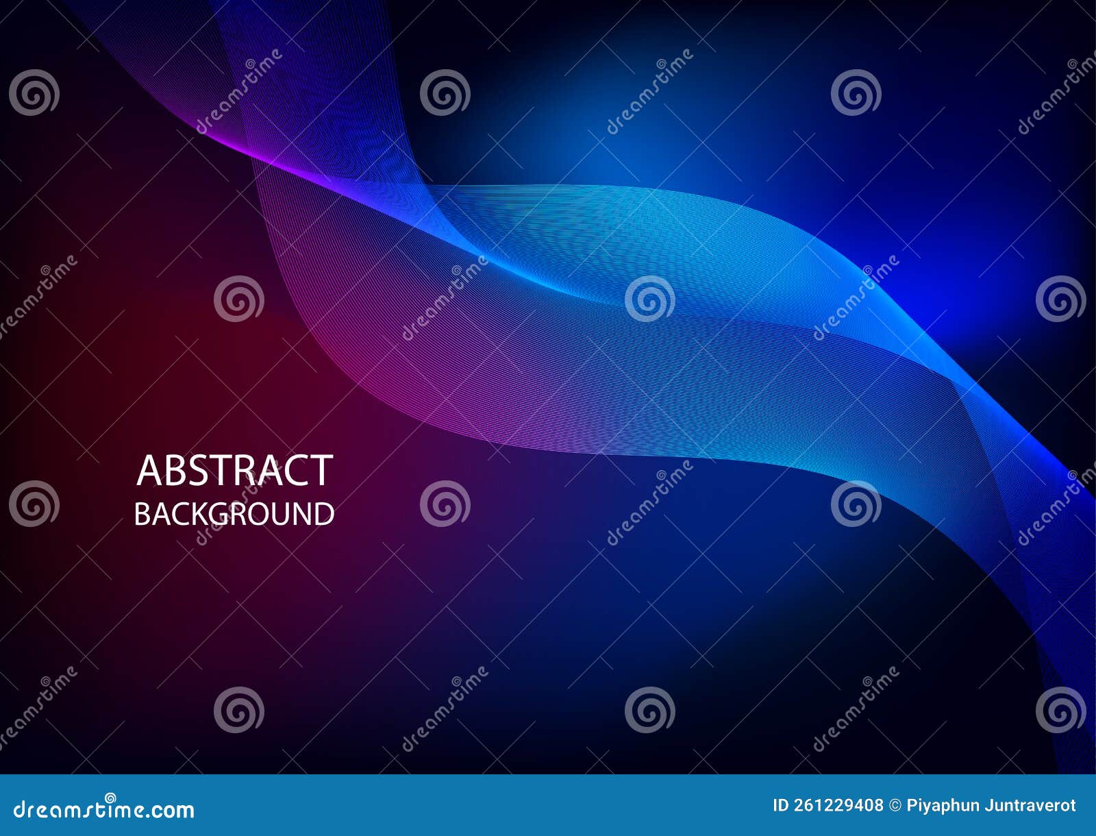 Abstract Background Line Curve with Blue and Red Background for ...