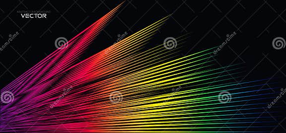 Abstract Background, Line Dynamic Effect Multicolor Vector Stock Vector ...