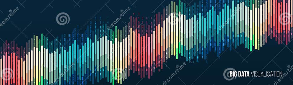Abstract Background With Lines Array And Binary Code Connection Structure Data Array Visual 