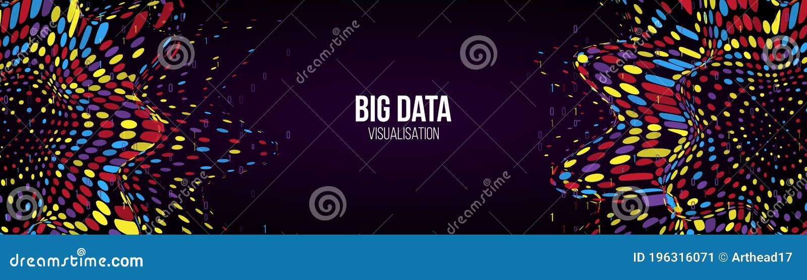 Abstract Background With Lines Array And Binary Code Data Array Visual Concept Big Data