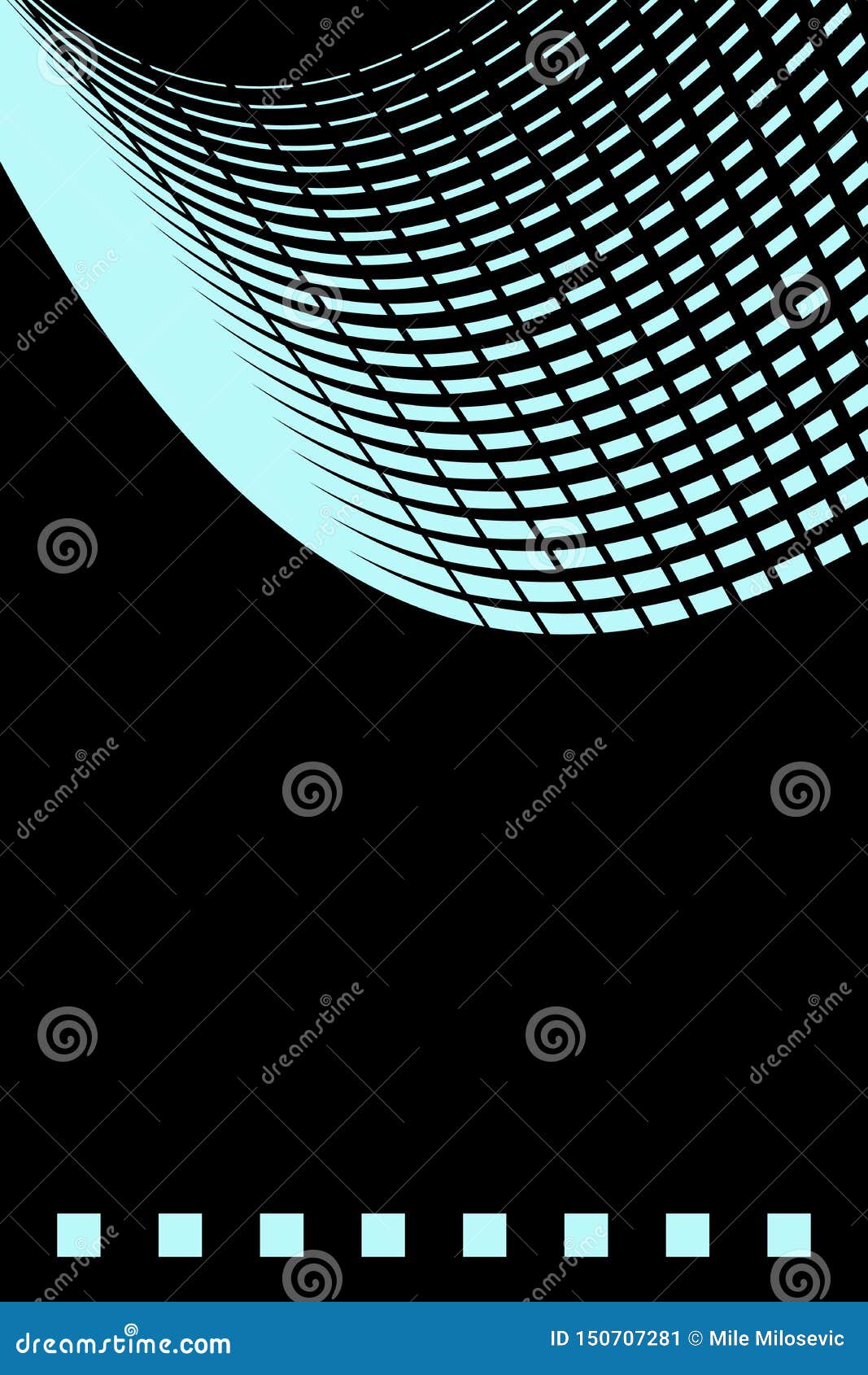 Abstract Background. Lines of Cube on Black Background. Vector ...
