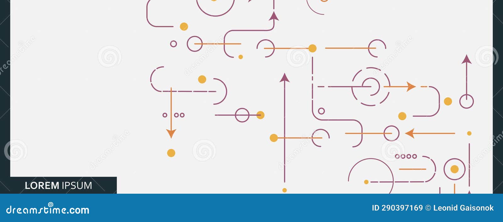 Abstract Background with Lines, Dots and Arrows Communication. Vector ...