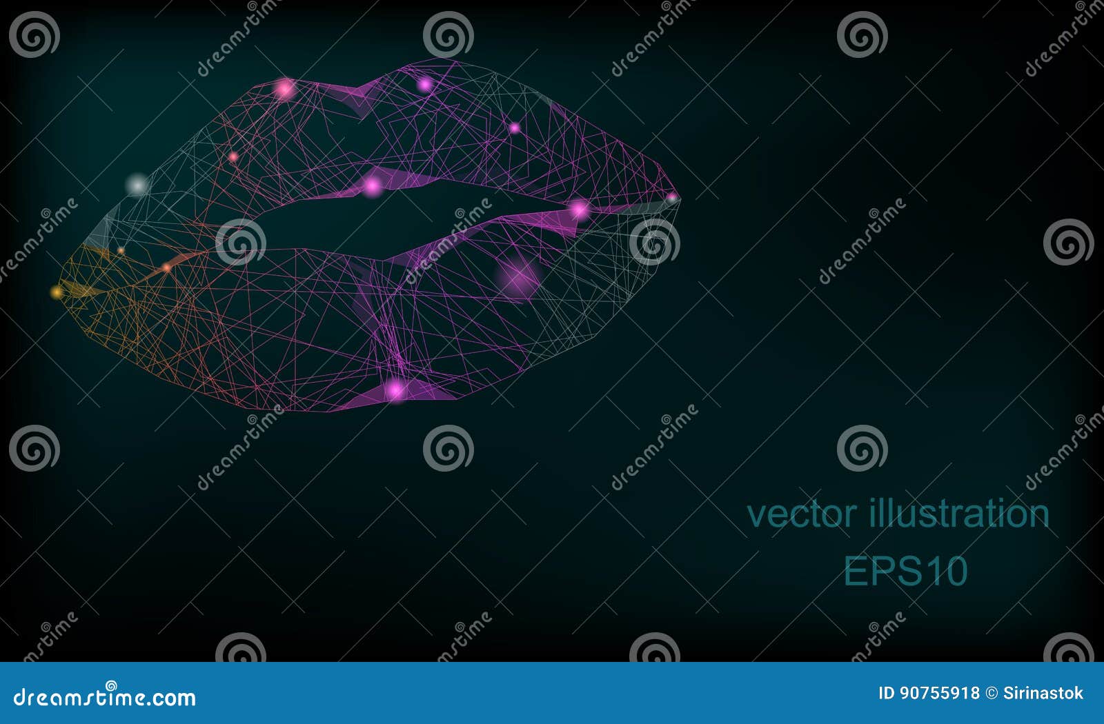 Abstract Background with Lips Stock Illustration - Illustration of text ...