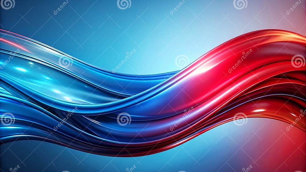 Abstract Background Liquid Wave Red and Blue Gradient Background AI ...