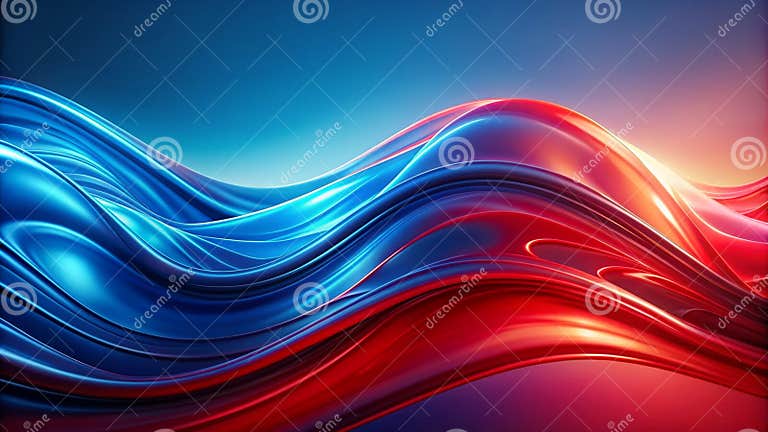 Abstract Background Liquid Wave Red and Blue Gradient Background AI ...