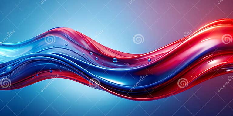 Abstract Background Liquid Wave Red and Blue Gradient Background AI ...