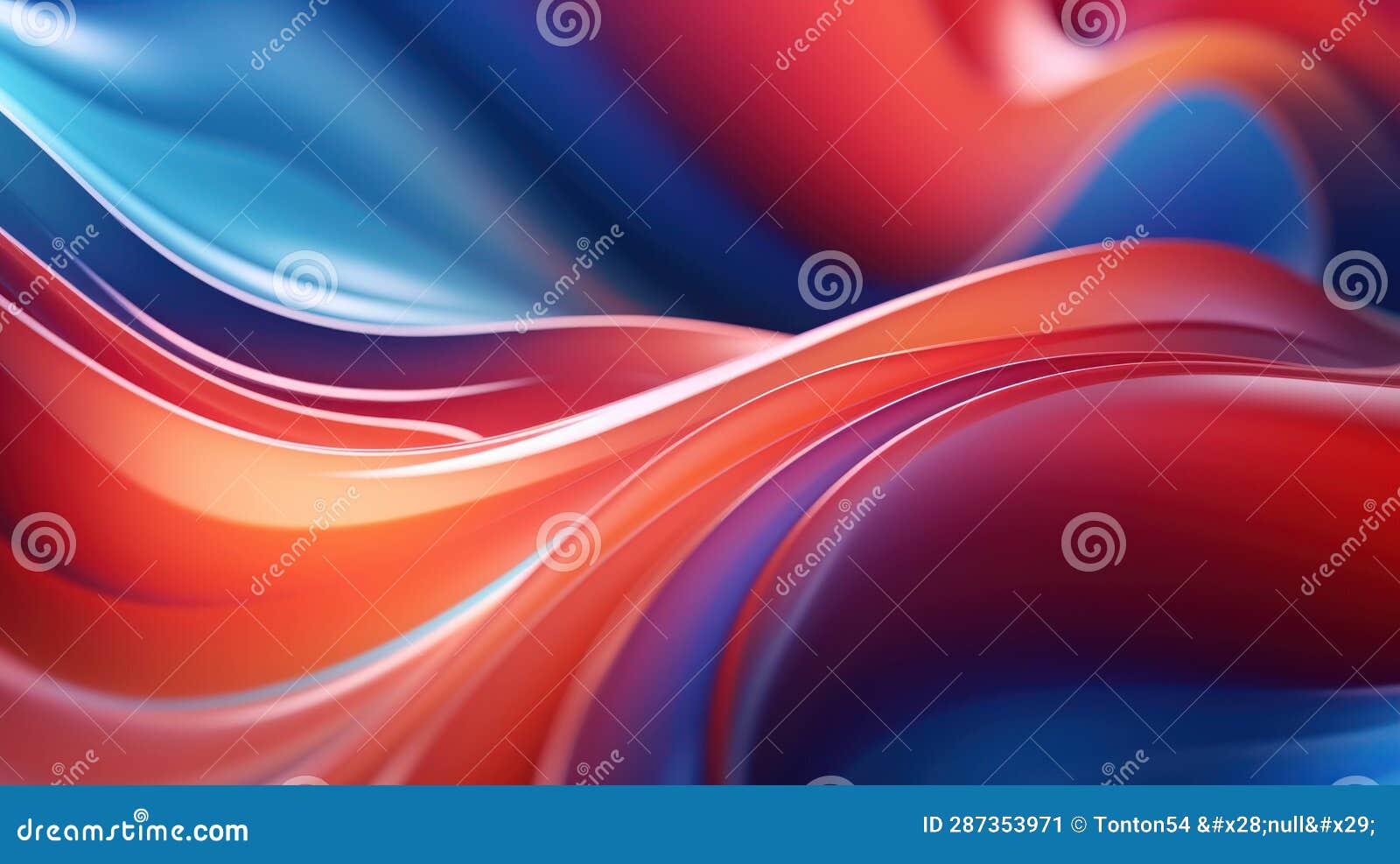 Abstract Background Liquid Waves Red and Blue Gradient Stock ...