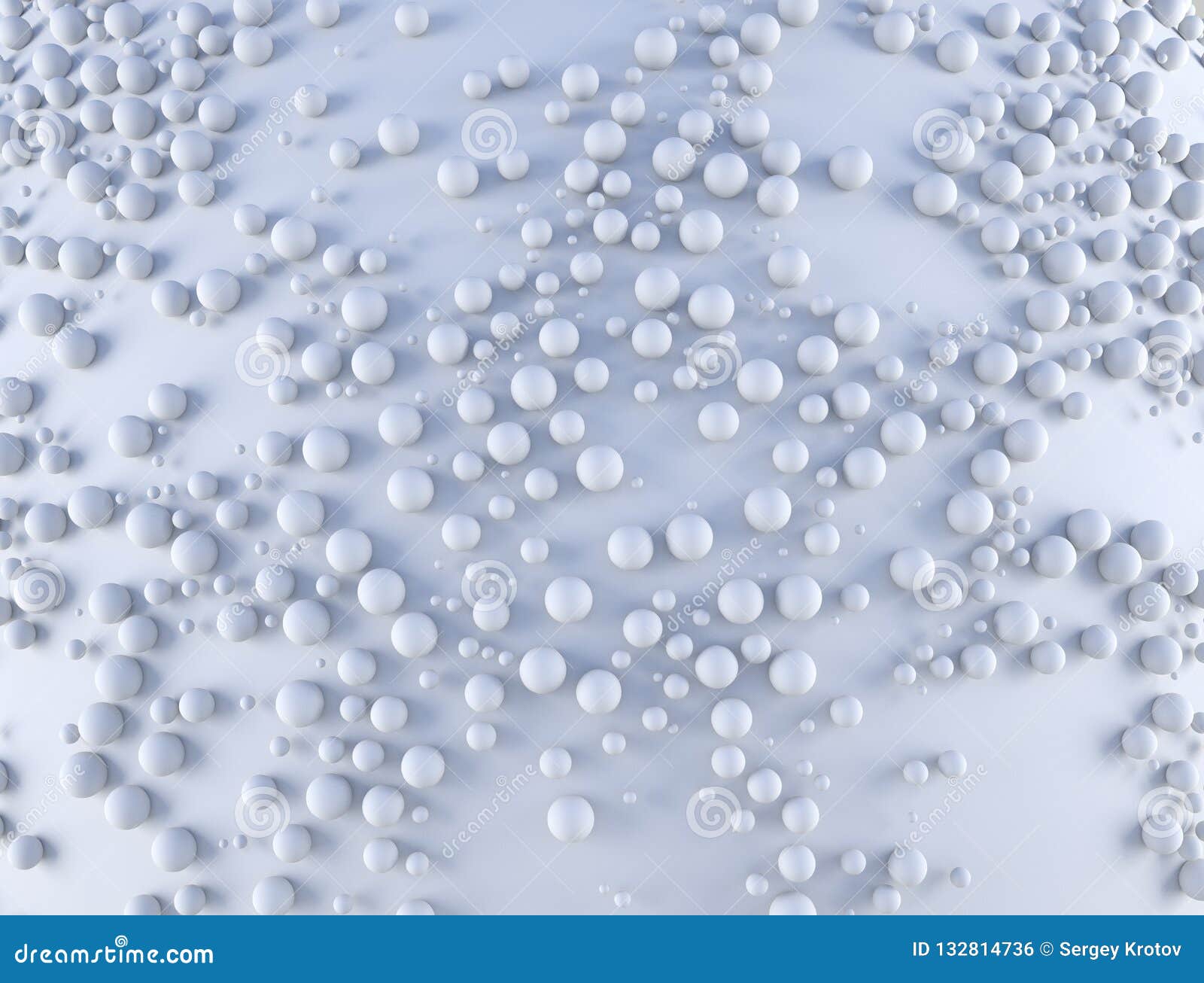 Abstract Background with a Lot of Spheres with Random Scale on the ...