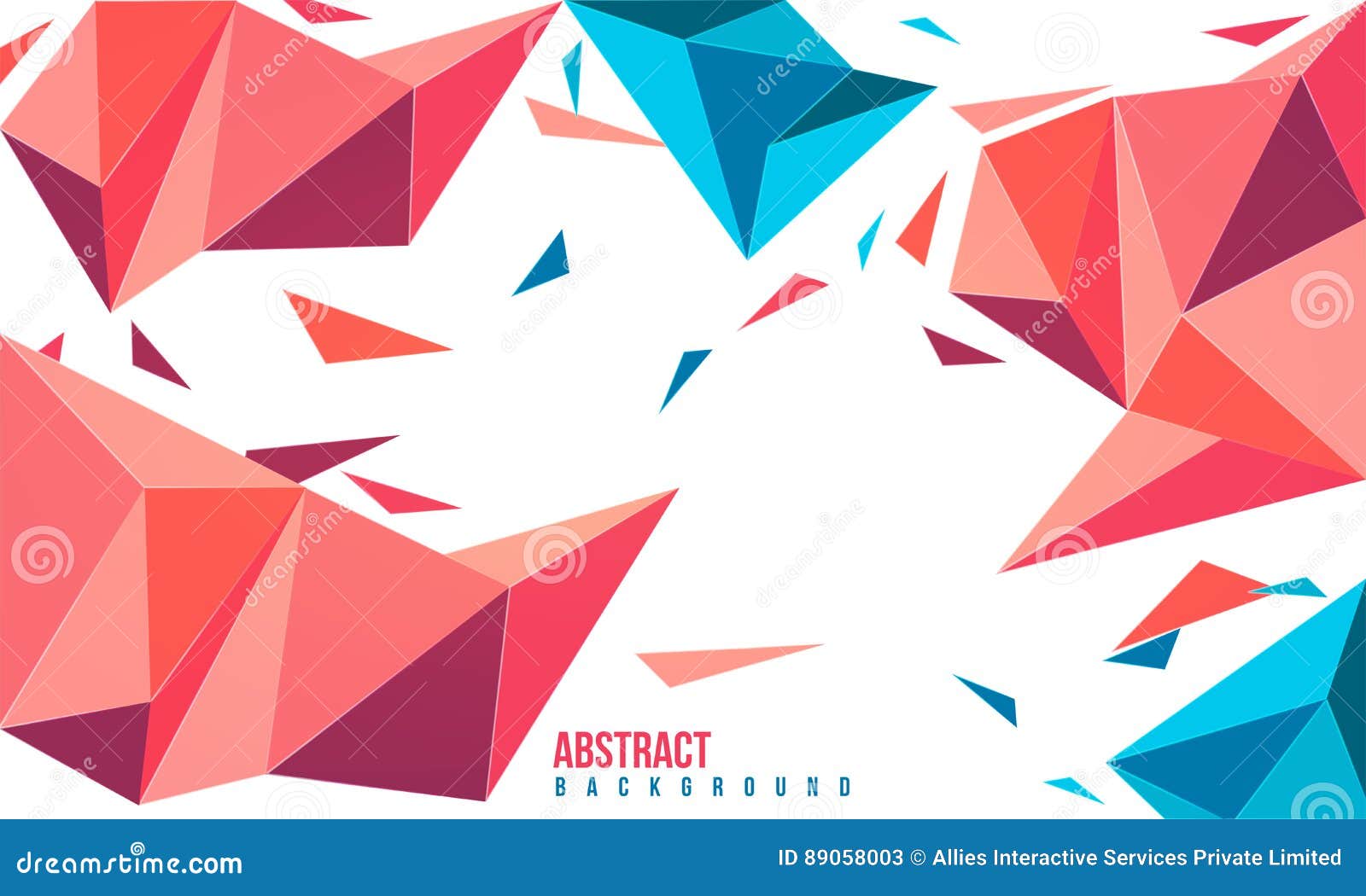 Abstract Background with Low Poly Elements. Stock Illustration ...