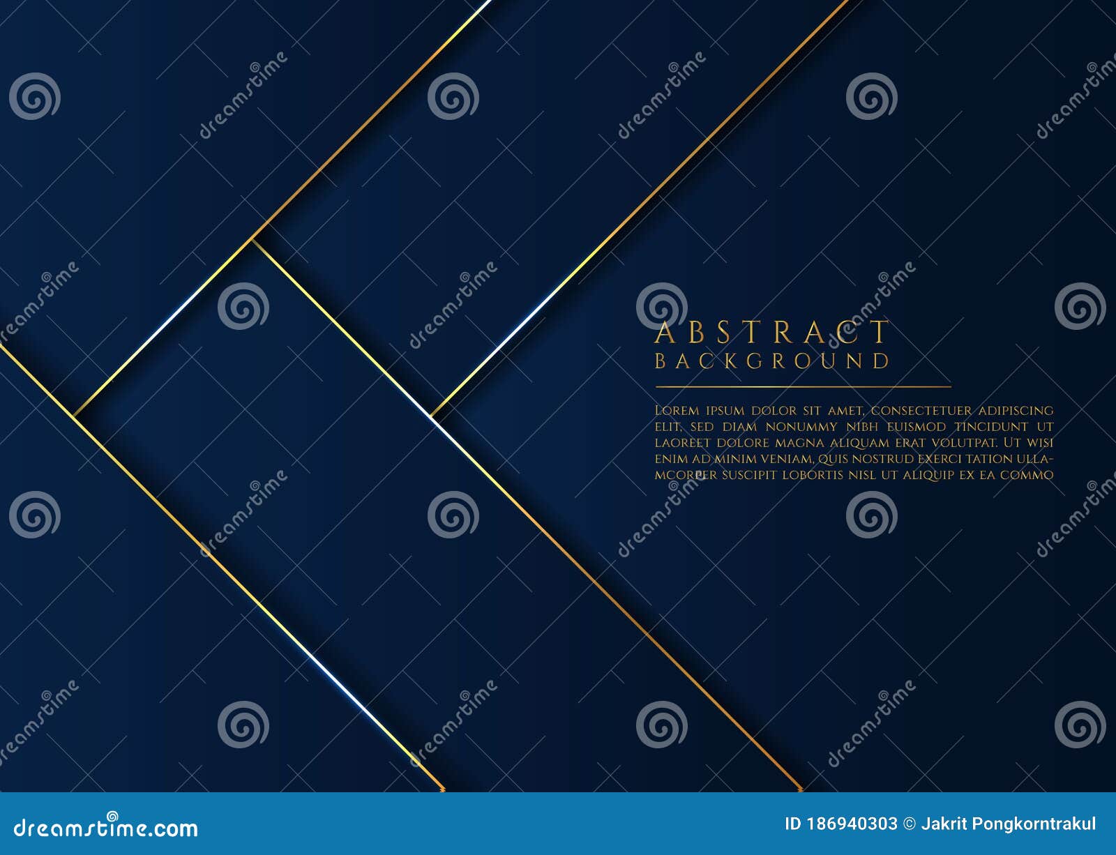 Abstract Background Luxury Gold Line Metallic Overlap Layer Design with ...