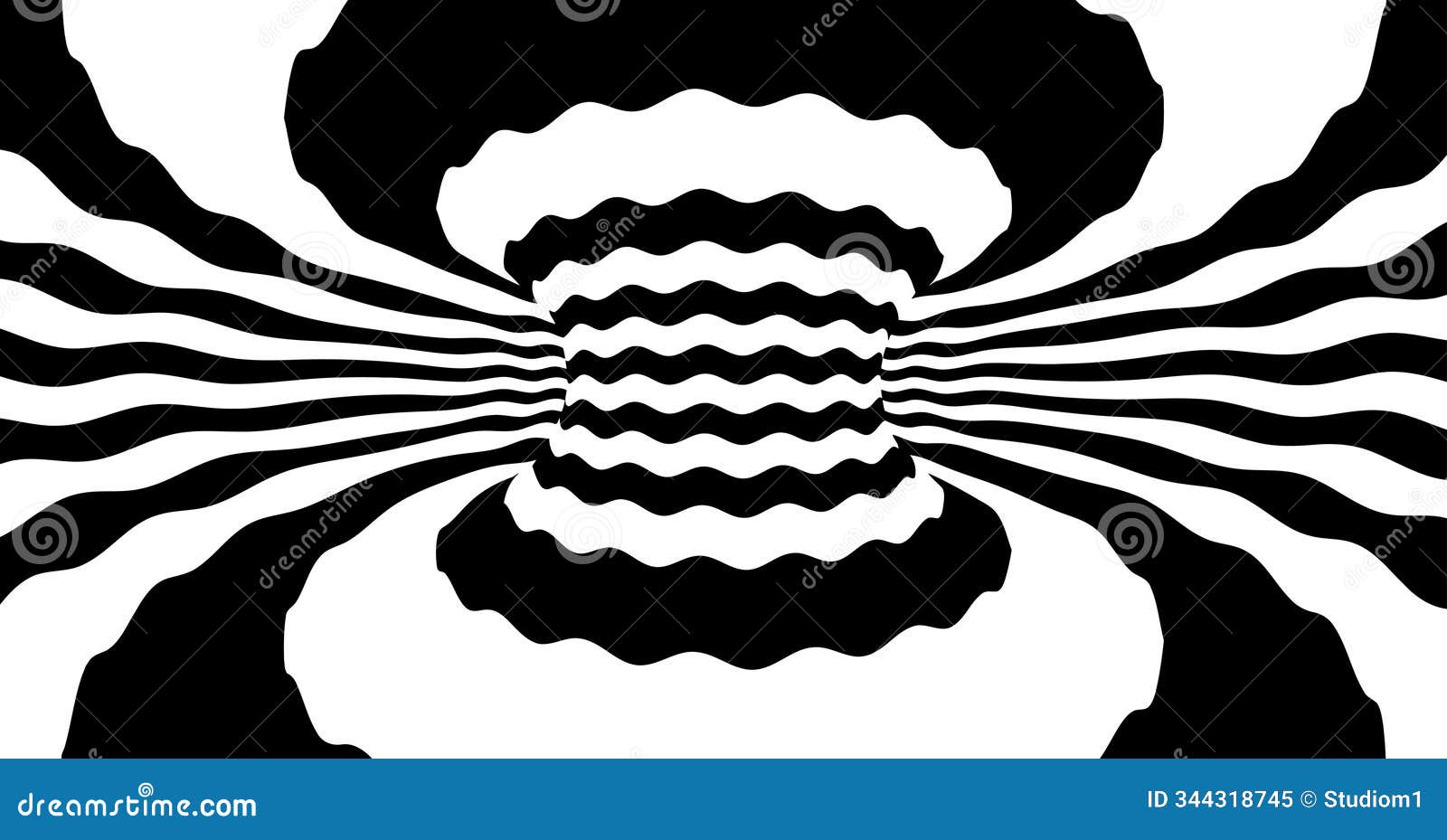 Distorted Lines. Wave Is A Distortion Effect. Optical Illusion ...