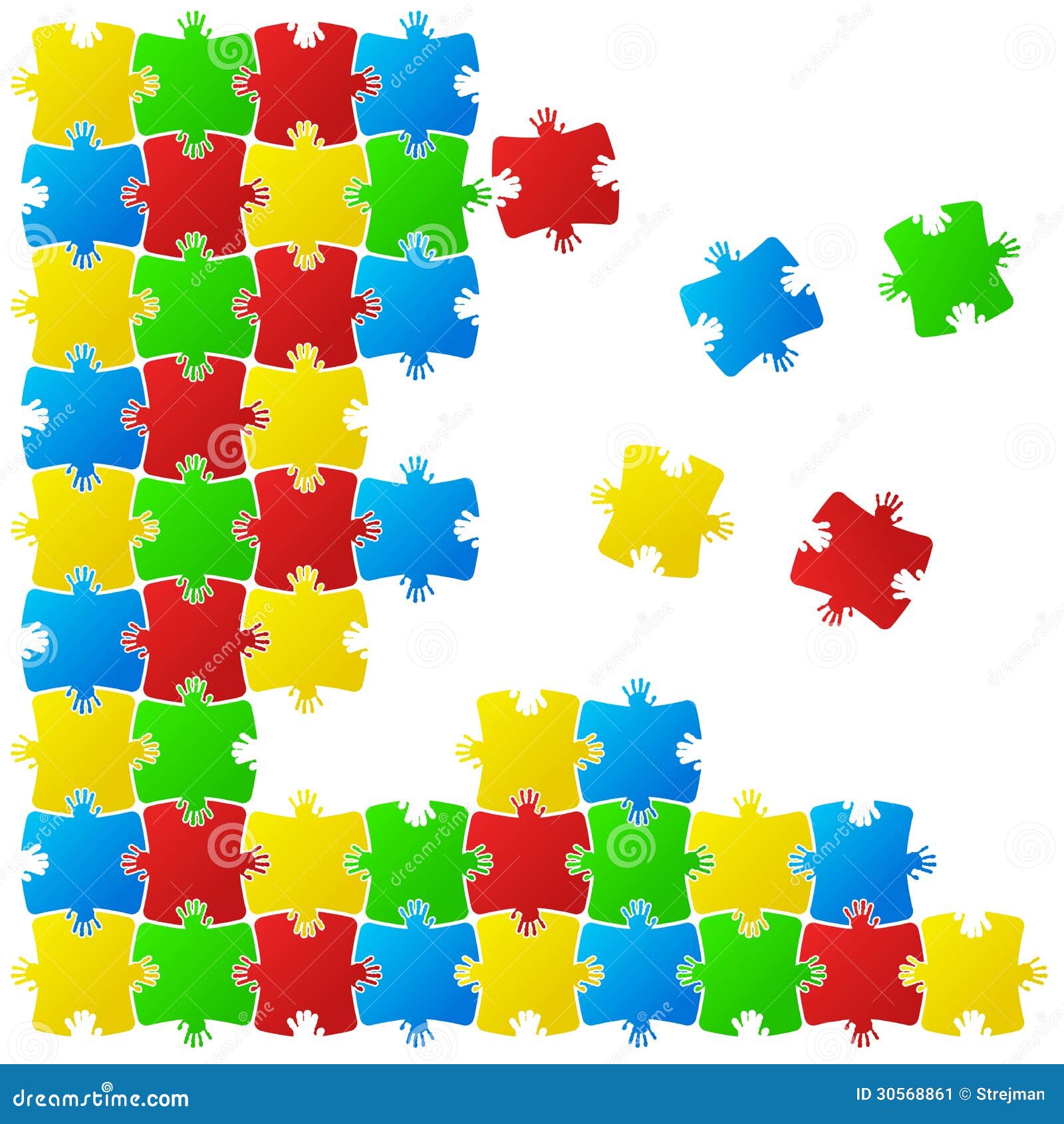 Abstract Background Made from Puzzle Pieces Stock Vector - Illustration ...