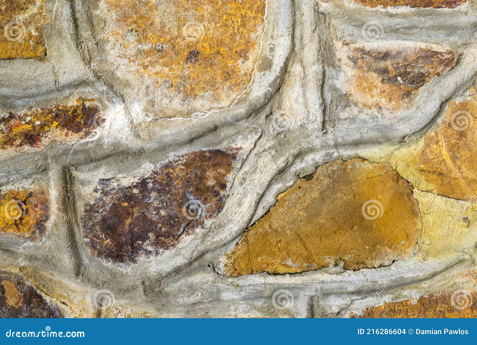 Abstract Background Made of Rustic Stone Blocks Layered in Random ...