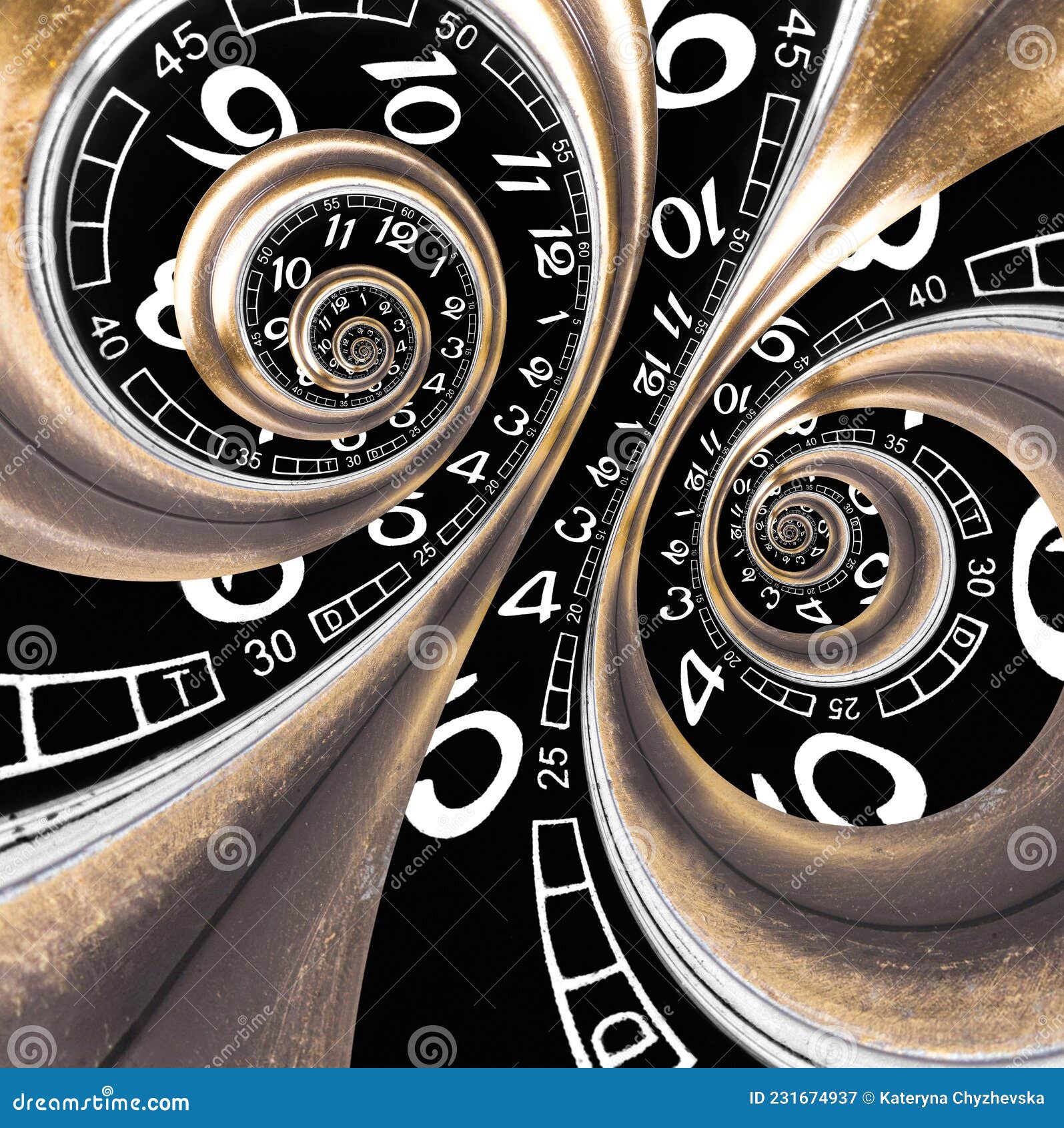 Abstract Background Made of Twisted Watch Faces Stock Image - Image of ...