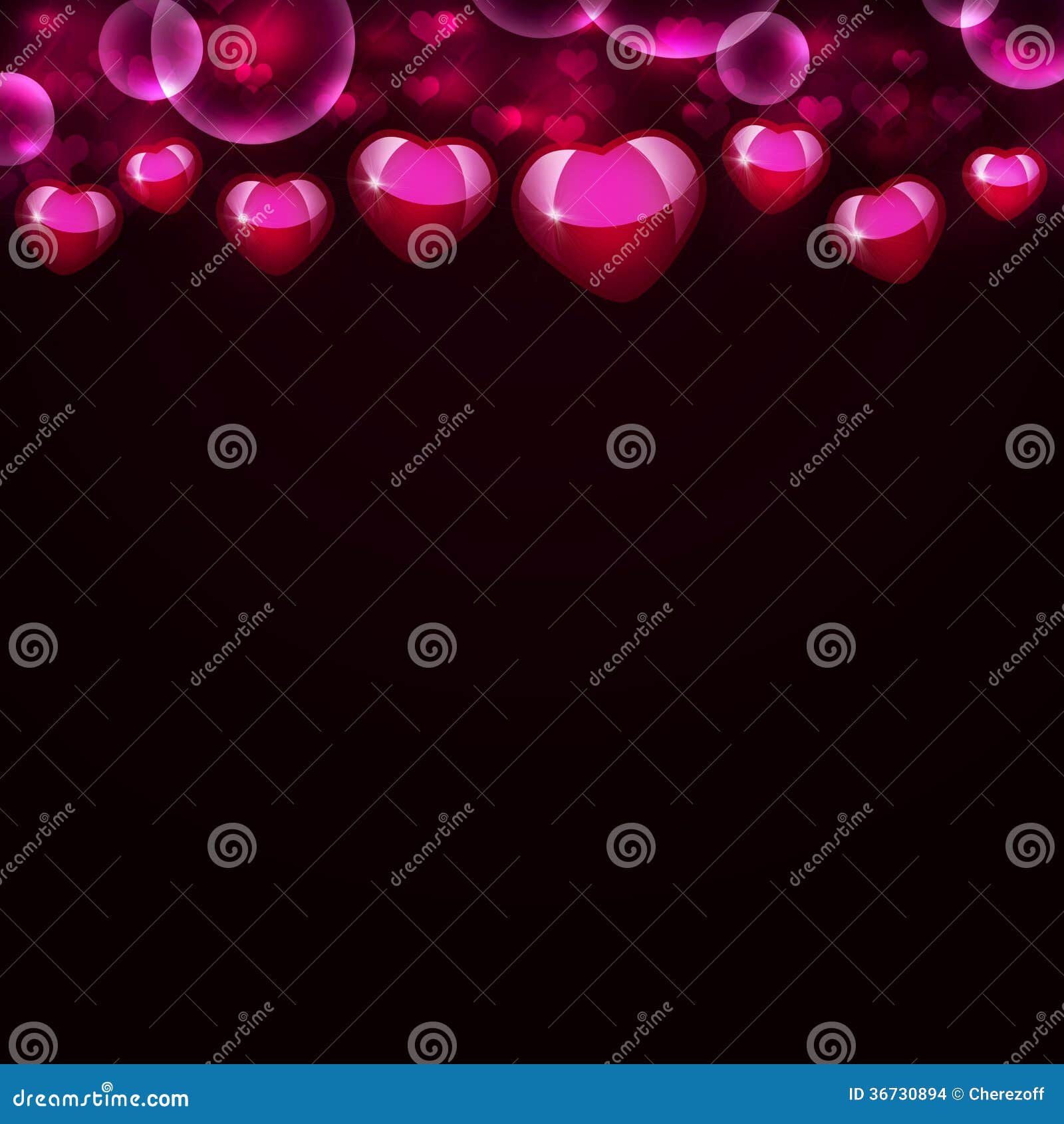 Abstract Background of Magenta Hearts Stock Illustration - Illustration ...
