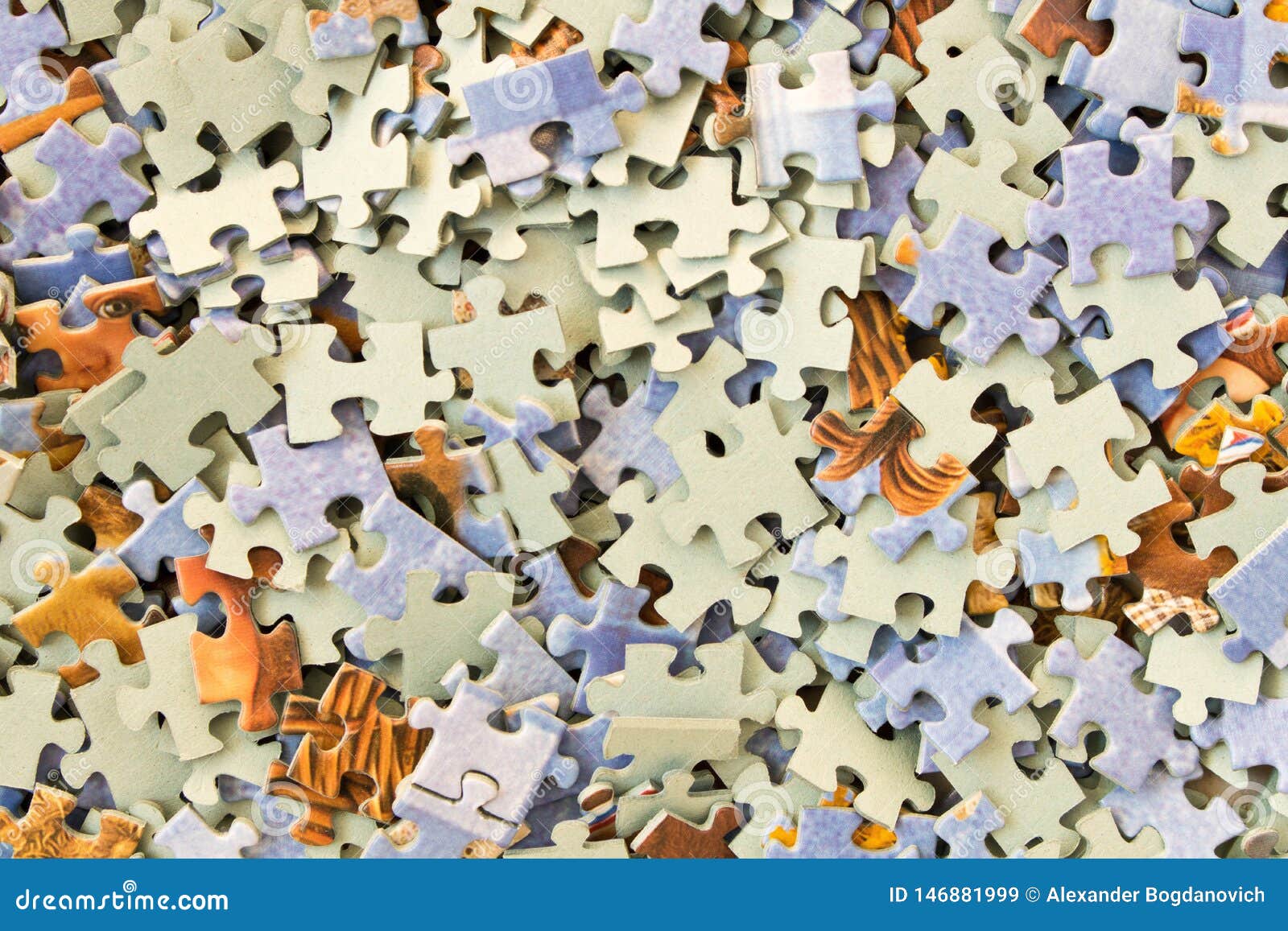 Abstract Background of Many Different Puzzles. the Concept of Teamwork ...