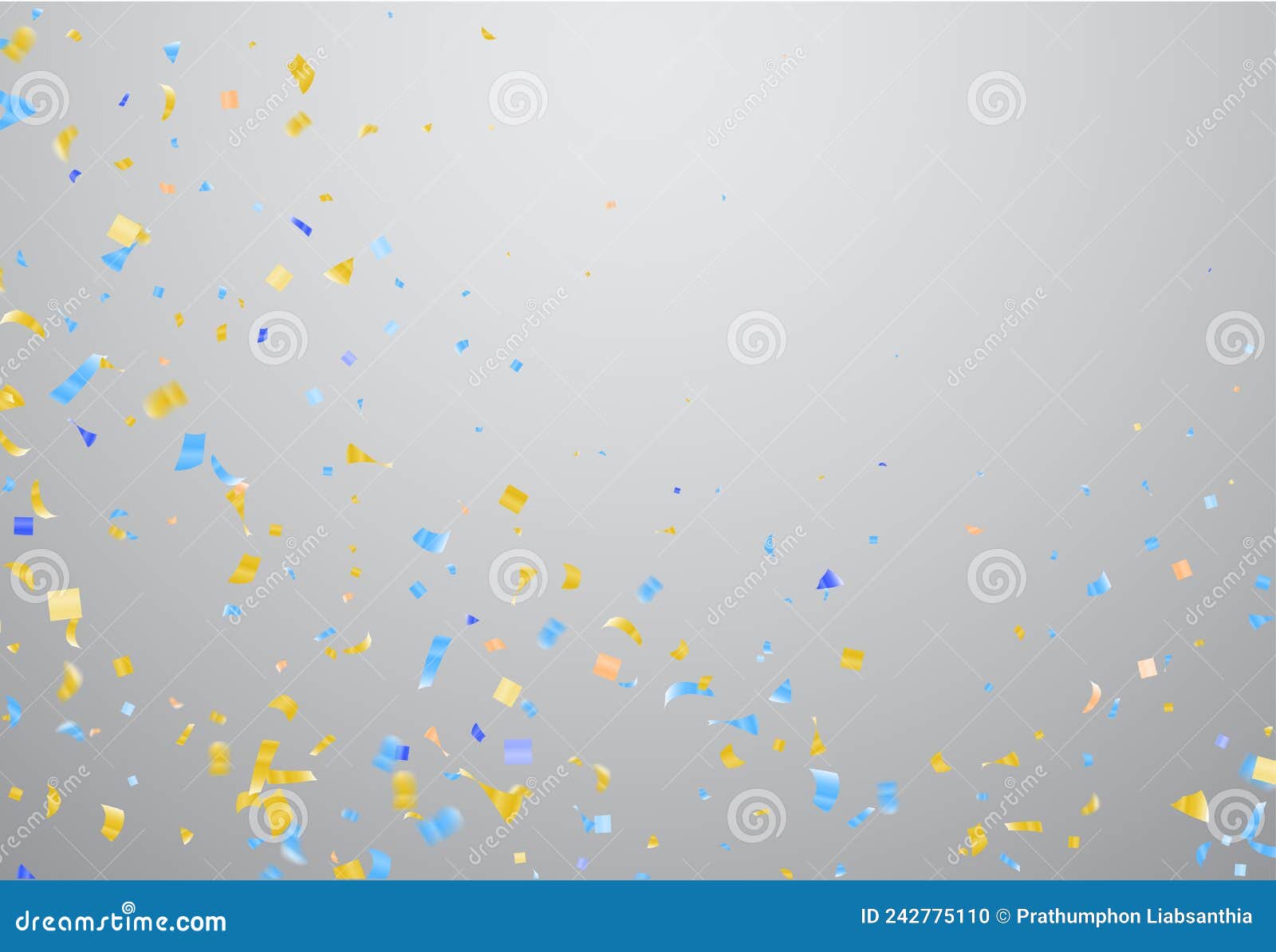 Abstract Background with Many Falling Tiny Confetti Pieces. Vector ...