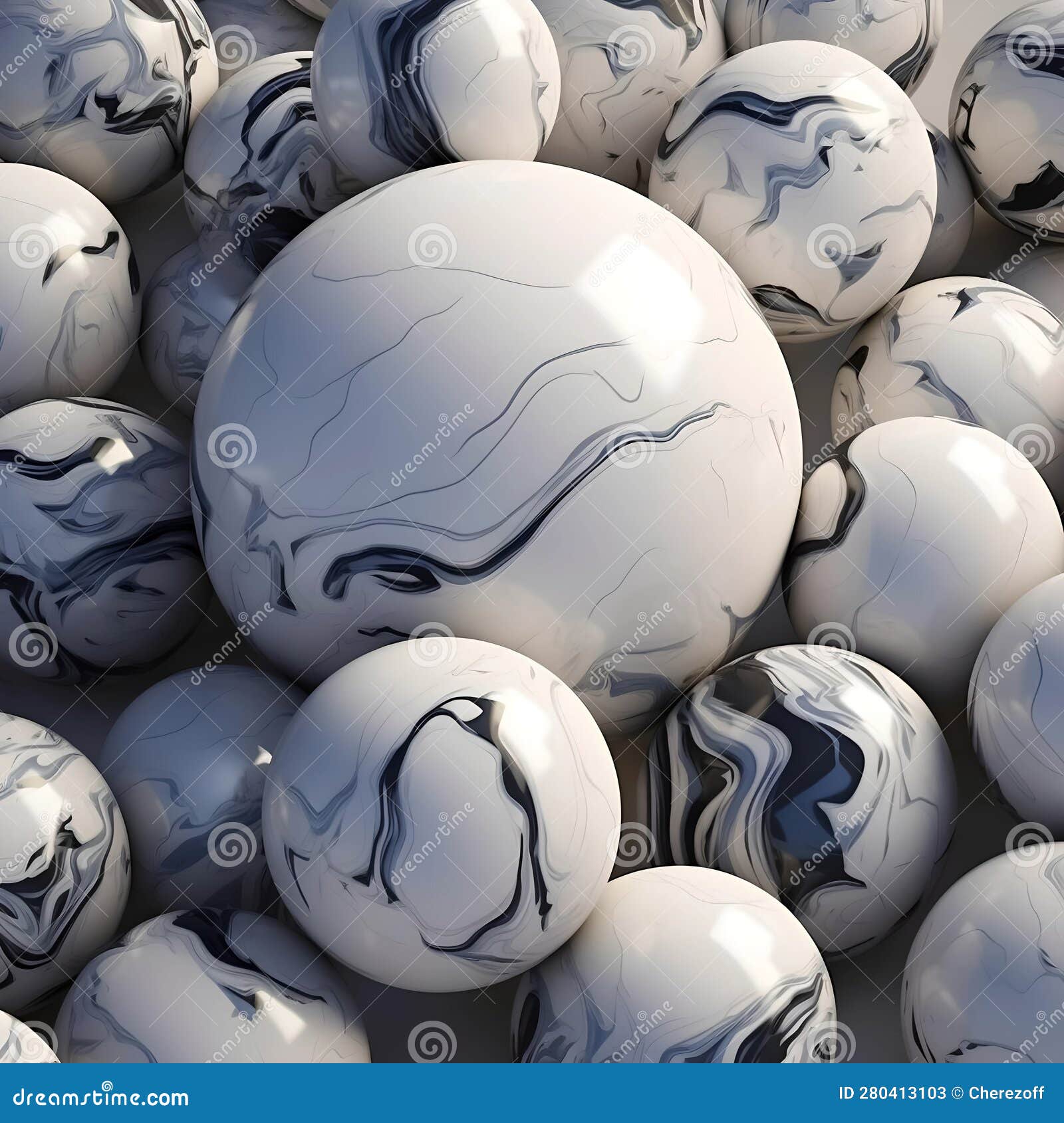 Abstract Background of Marble Spheres Stock Illustration - Illustration ...