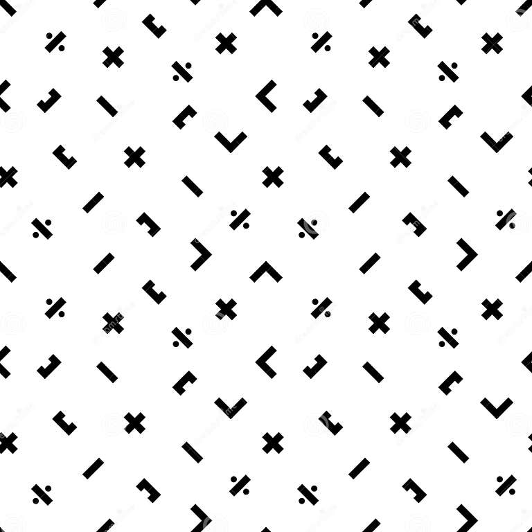 Abstract Background of Math Symbol Design in Minimalistic Style. Vector ...