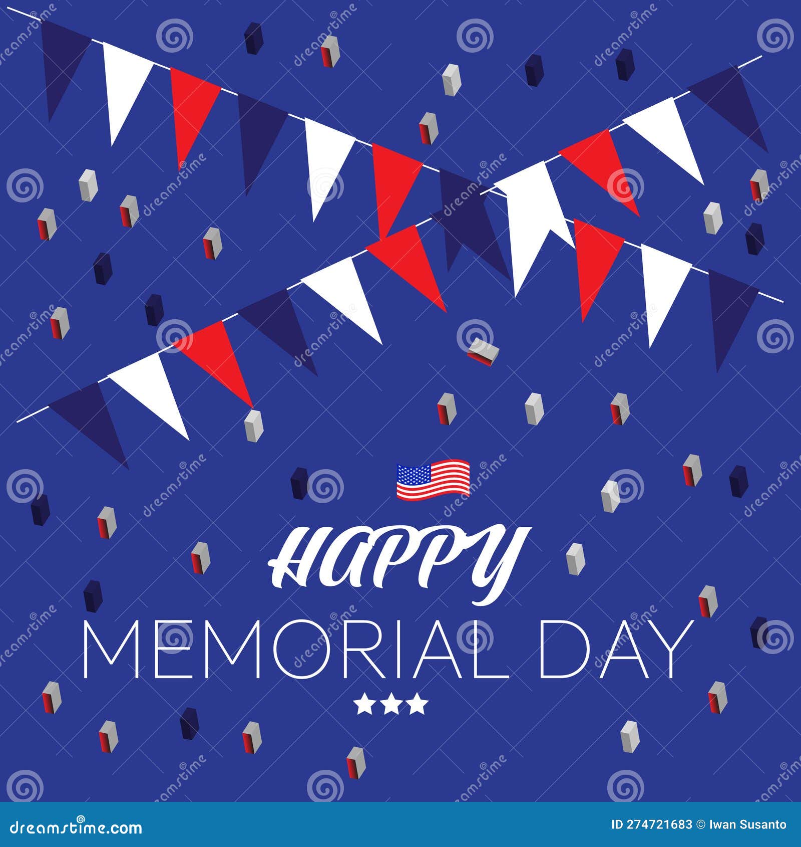 Abstract Background Memory Day Background Flag USA. Stock Illustration ...