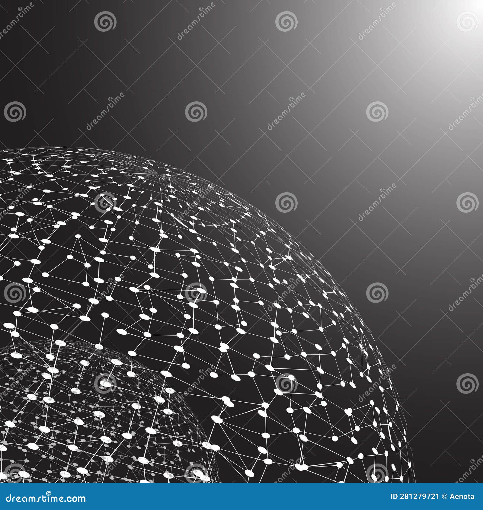Abstract Background with Mesh Globe - Vector Illustration Stock Vector ...