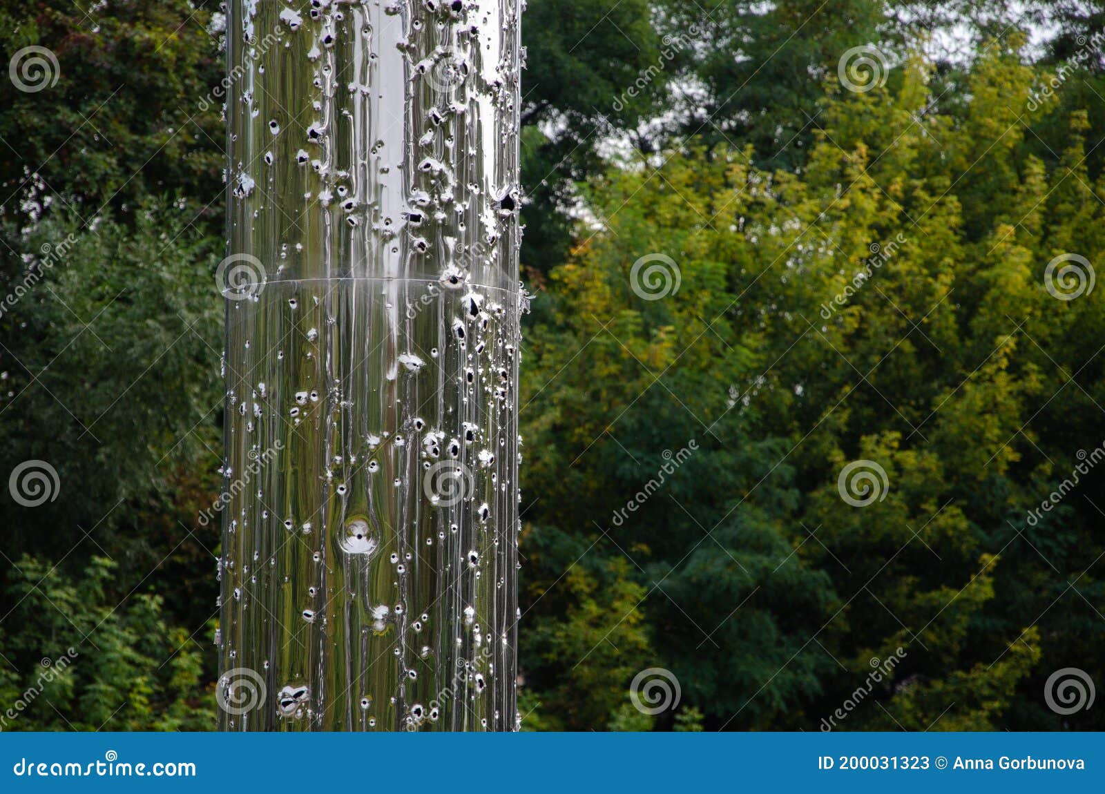 Abstract Background Metal Perforated Column in Environment Stock Image ...