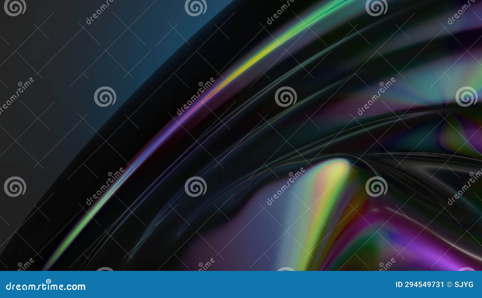 Abstract Background of Metal Plate Oval Shape Rainbow Reflection ...