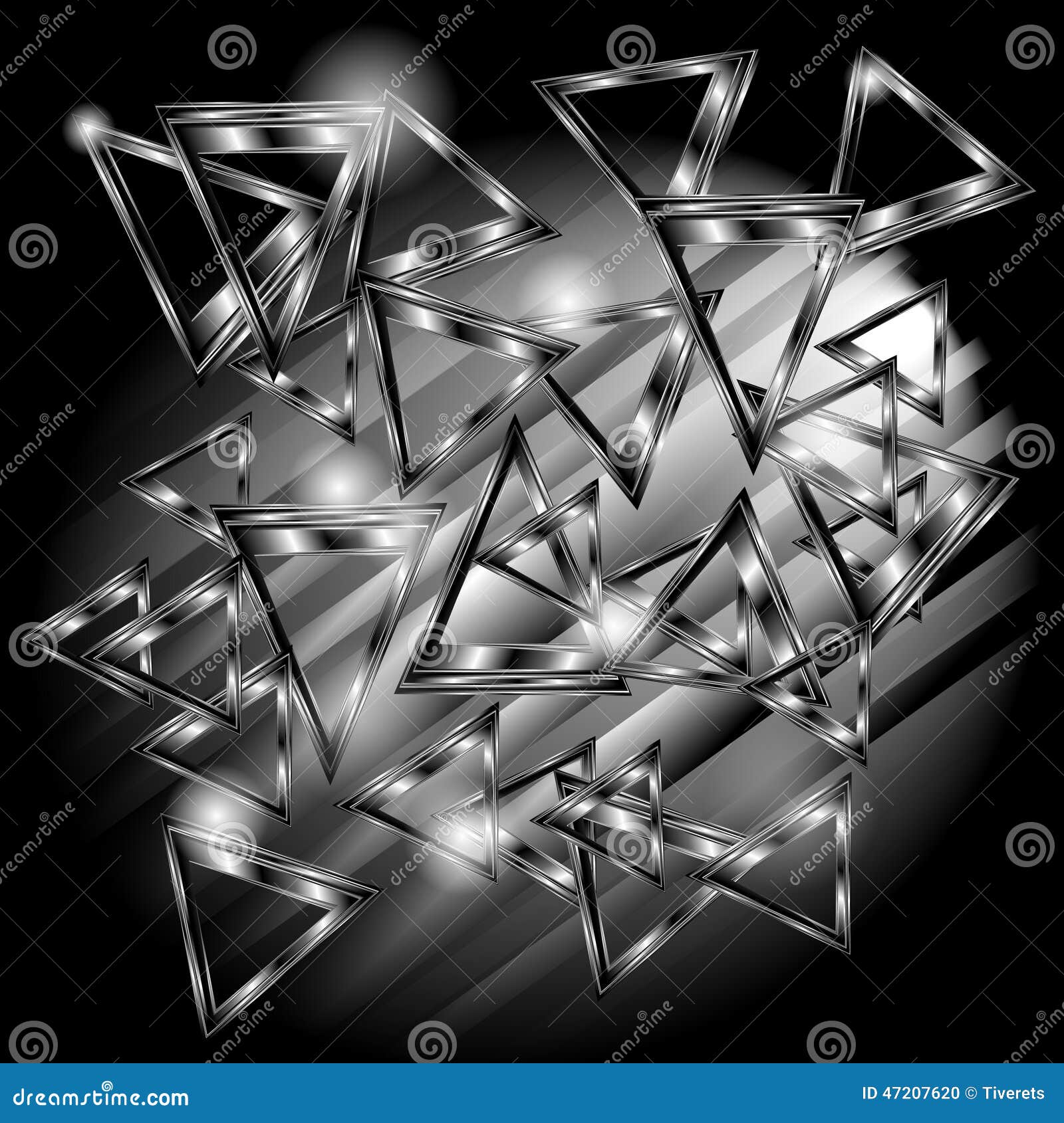 Abstract Background with Metal Triangles Stock Vector - Illustration of ...